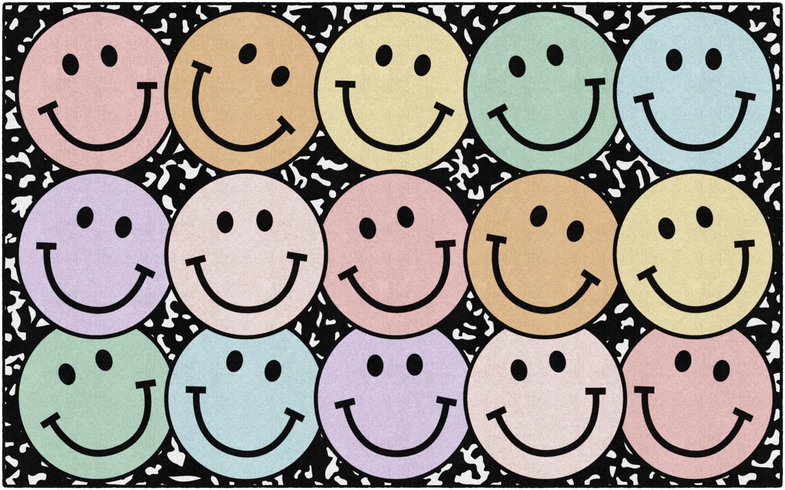 Flagship Carpets Schoolgirl Style Pastel Rainbow Smileys on Notebook ...