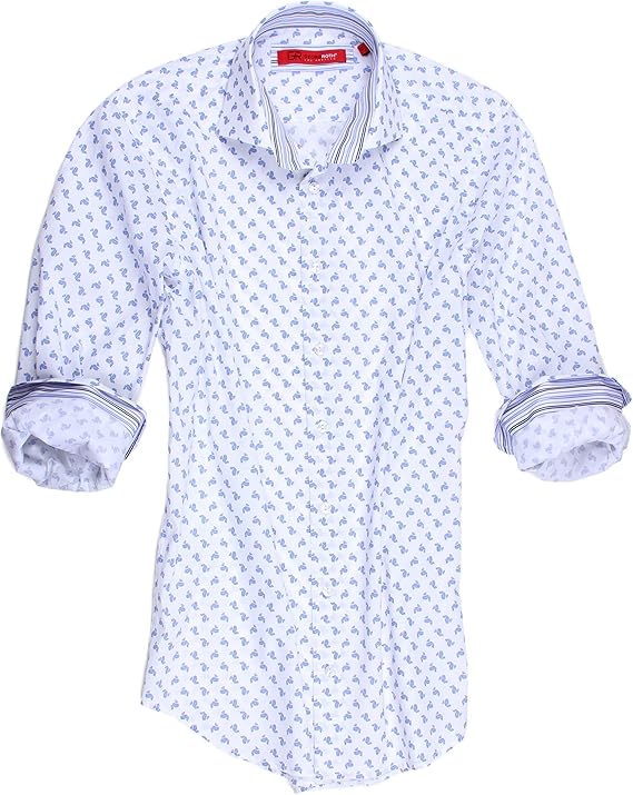 Georg Roth Los Angeles Men's 14001-020 Long Sleeve Men's Shirt White at ...