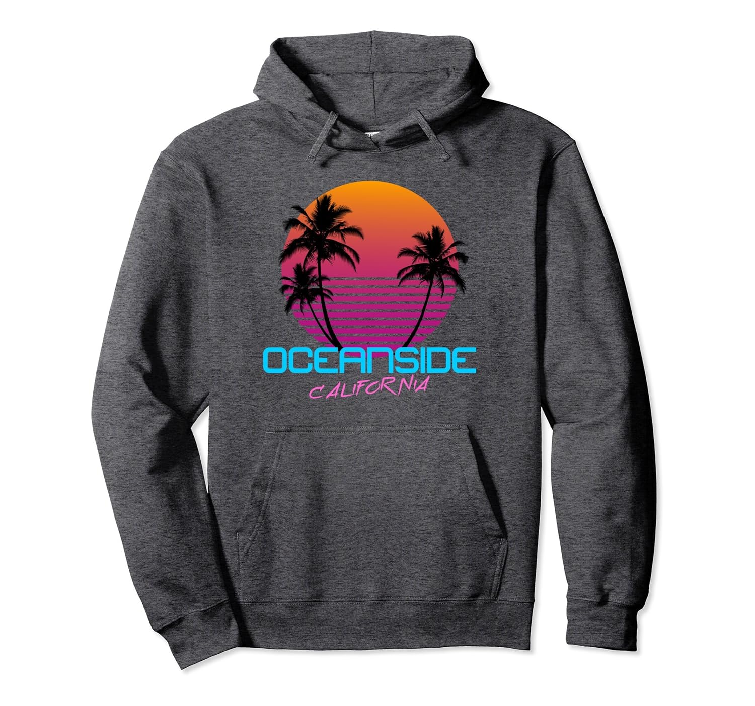 Oceanside California Retro 80s Hoodie-ln – Lntee