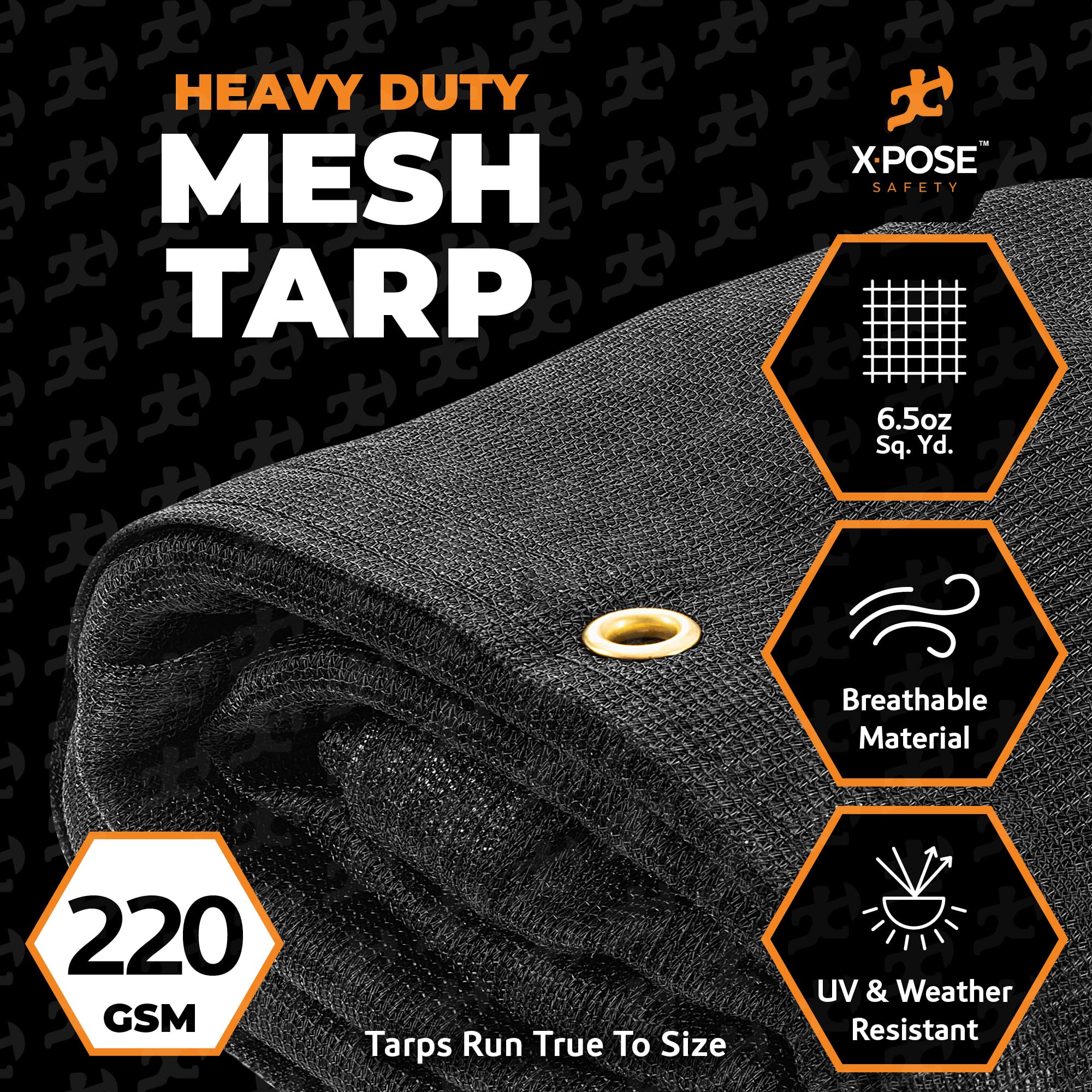 Mua Xpose Safety Heavy Duty Mesh Tarp – 10’ x 12’ Multipurpose Black ...
