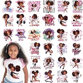 Amazon.com: Kaciola 30 Sheets Cartoon Black Girl Iron on Transfers ...