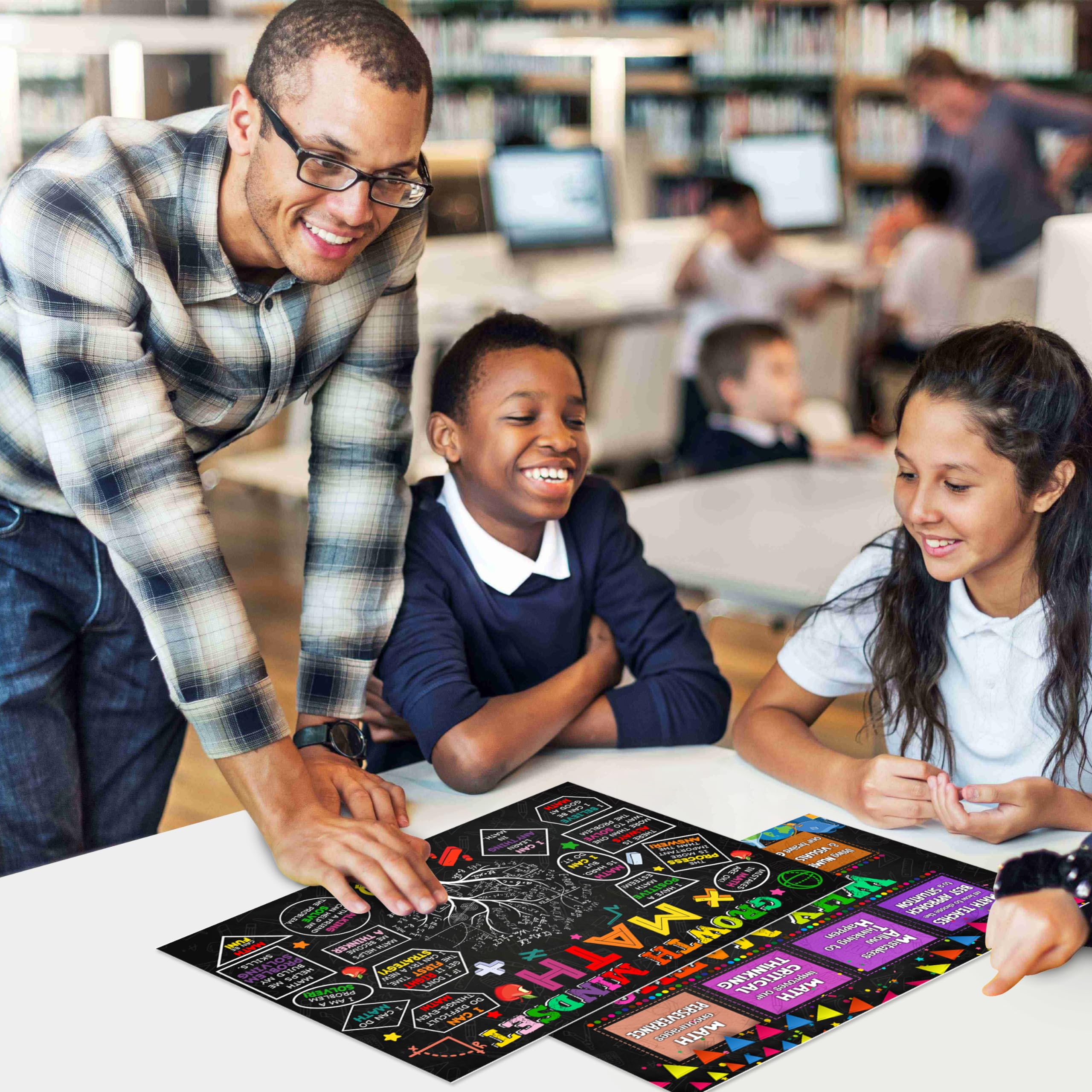 Mua 2 Pieces Why Math Growth Mindset Math Poster For Classroom Math ...