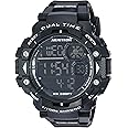 Armitron Sport 40/8309BLK Resin Strap Watch, Digital Chronograph, Black ...