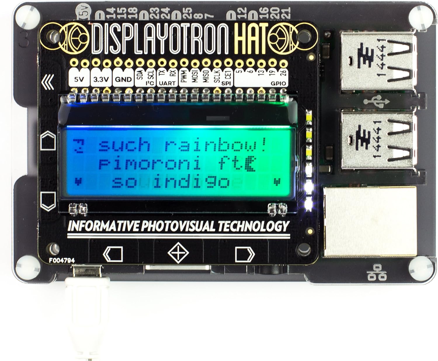 Display-O-Tron HAT – 16×3 character LCD display for your Raspberry Pi ...