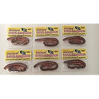 Amazon.com : Bass Magnum Worms Purple White Worms for Fishing 3 Hook K ...