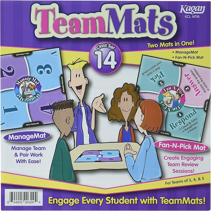 Kagan Cooperative Learning TeamMats: Managemats & Fan-N-Pick Mats ...