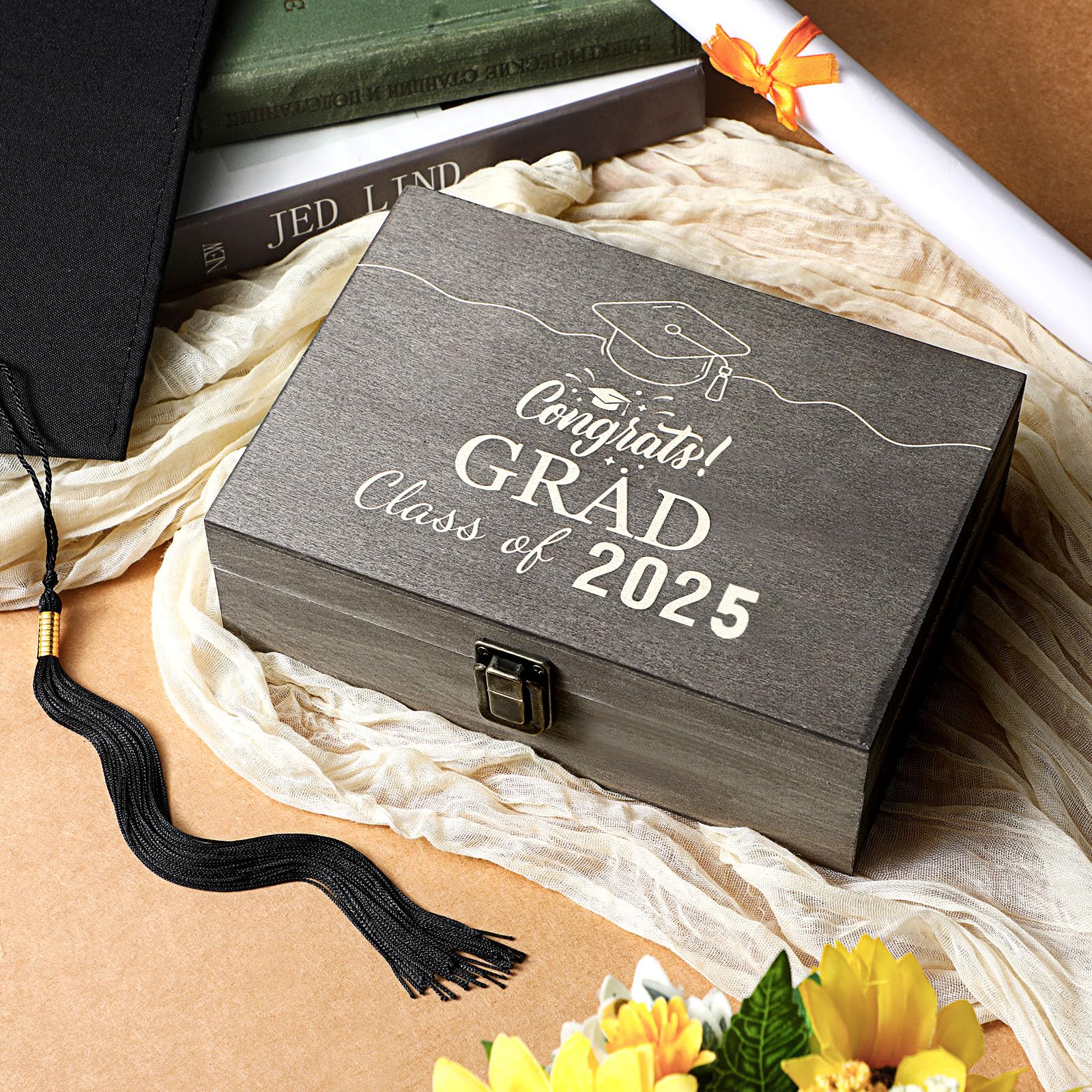 Seeloowy Graduation Keepsake Box 2025 Engraving Personalized Graduation ...