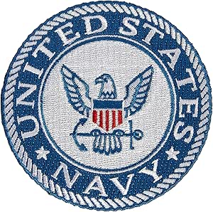 Amazon.com: United States Navy Patch Embroidered Appliqué Patch Sew or ...