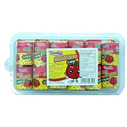 Amazon.com: Dandy's Jumbo Size Haw Flakes Chinese Dried Fruit Candy, 12 ...