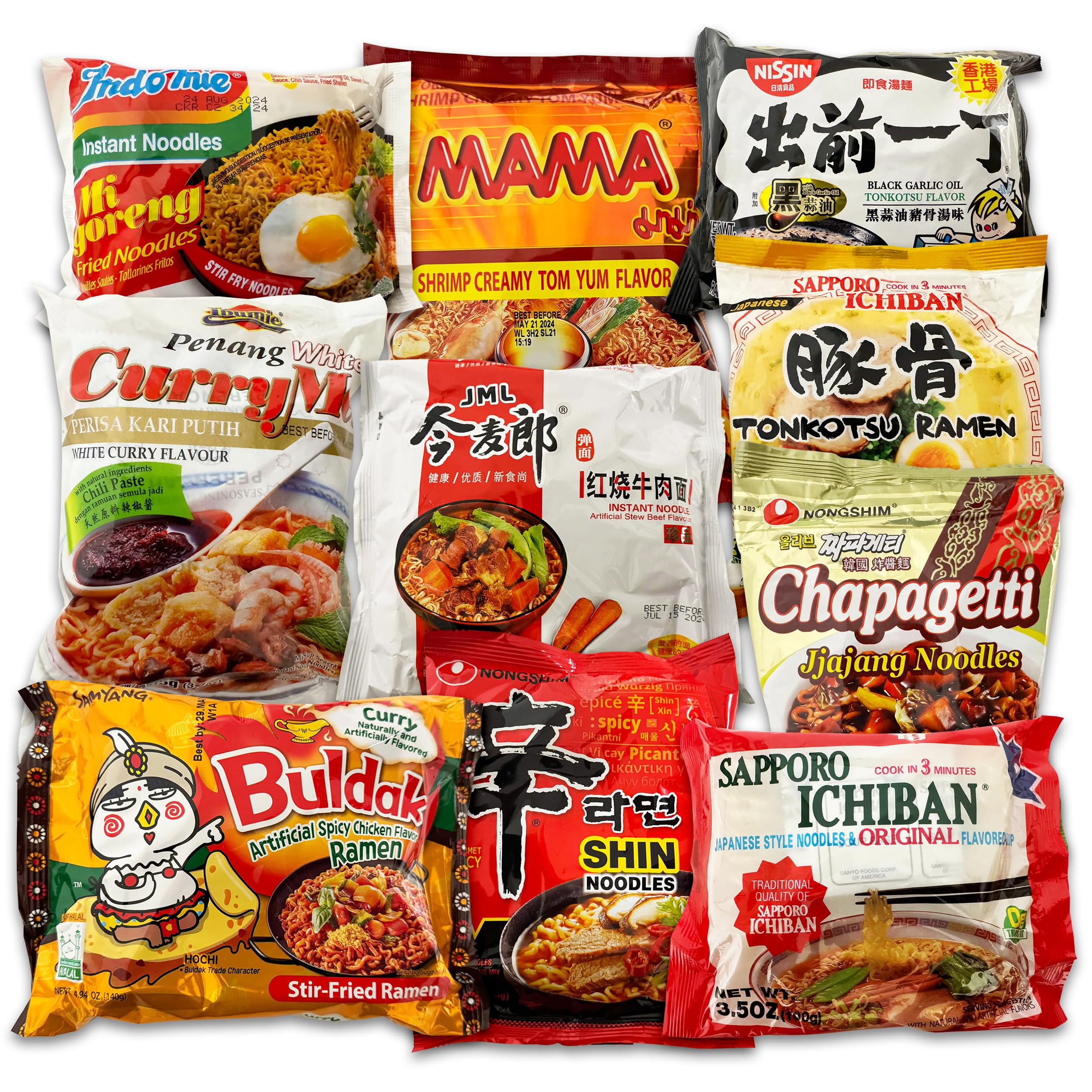 Mua Ramen Noodles Variety Pack – 10-Pcs Ramen Variety Packs with Buldak ...