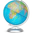 Amazon.com: Little Experimenter 8” Illuminated Globes for Kids - Light Up World Globe With Stand ...