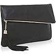 MG Collection Black Clutch Purses for Women Evening or Casual Handbag ...
