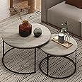 Amazon.com: Otterease Nesting Tables Set of 2, 31.5" Round Coffee Table ...