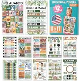 Amazon.com : Hadley Designs Spanish Classroom Decorations - 12 Spanish ...
