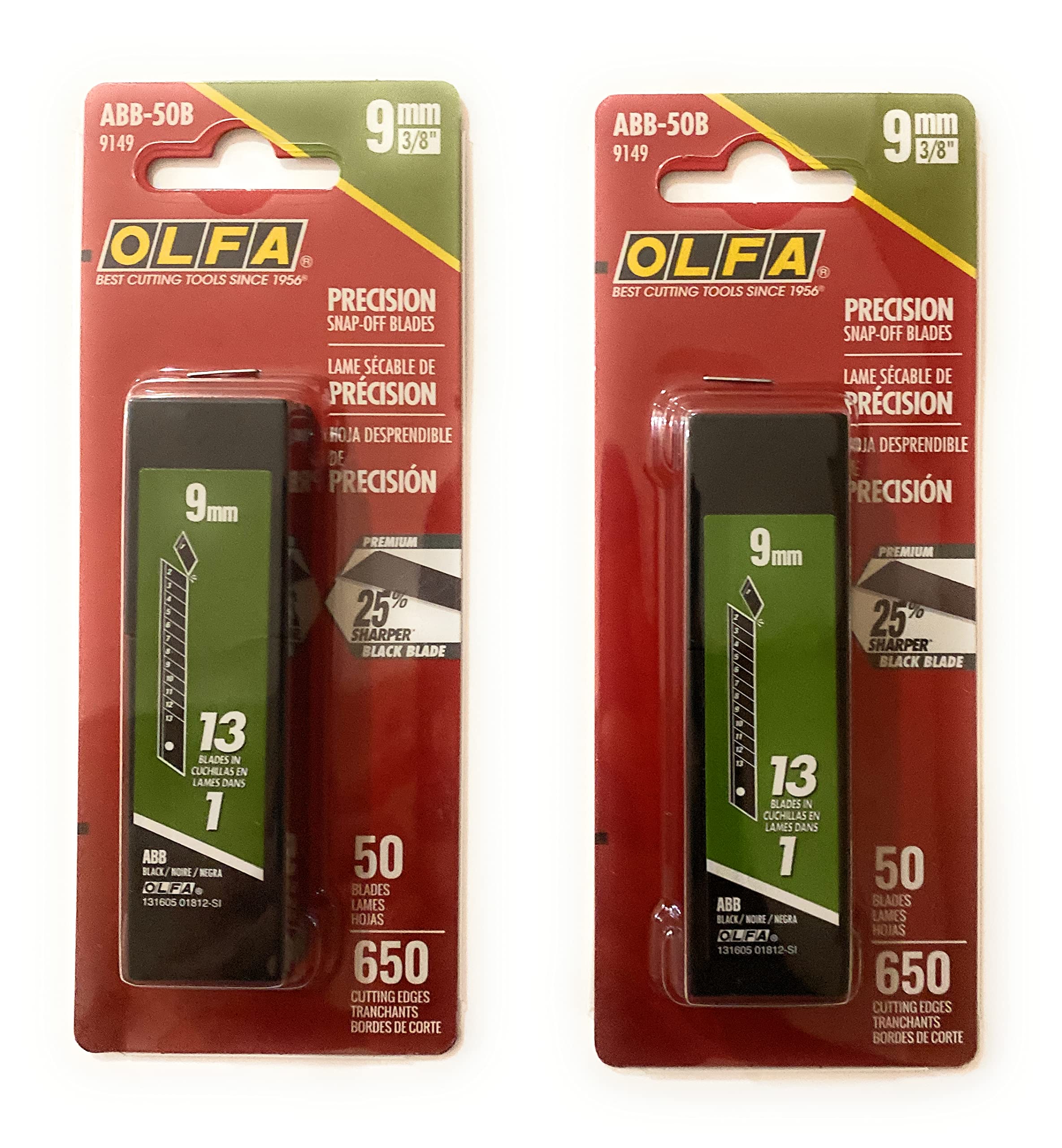 Mua O L F A OLFA 9149 ABB-50B 9mm UltraSharp Black Snap-Off Blade, 50-Pack (2Pack) trên Amazon ...