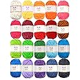 Amazon.com: 20 Acrylic Yarn Skeins - 438 Yards Multicolored Yarn in ...