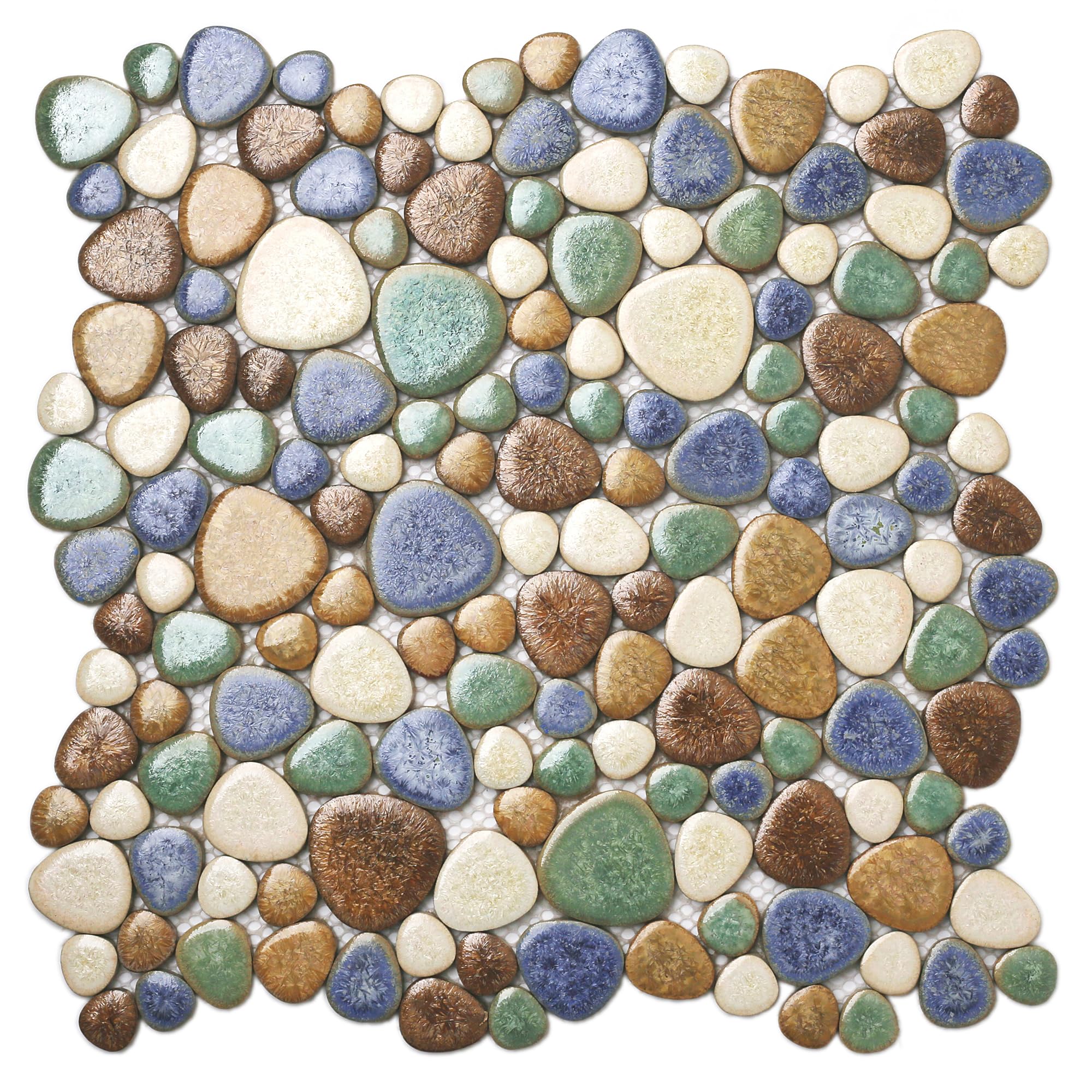 Parrotile Matte Pebble Tiles for Shower Floor Mosaic Tile for Bathroom ...