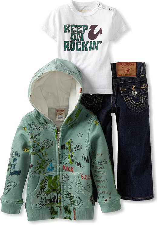 Amazon.com: True Religion Baby-boys Infant 3-piece Gift Box Set Pull on ...