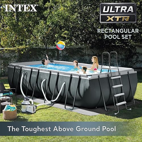 Intex 18 Ultra Frame Pool INTEX Ultra XTR 18ft X 52in Round Above