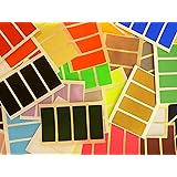 336 Labels , 25x12mm Rectangle , Mixed Colour Code Stickers , Self ...