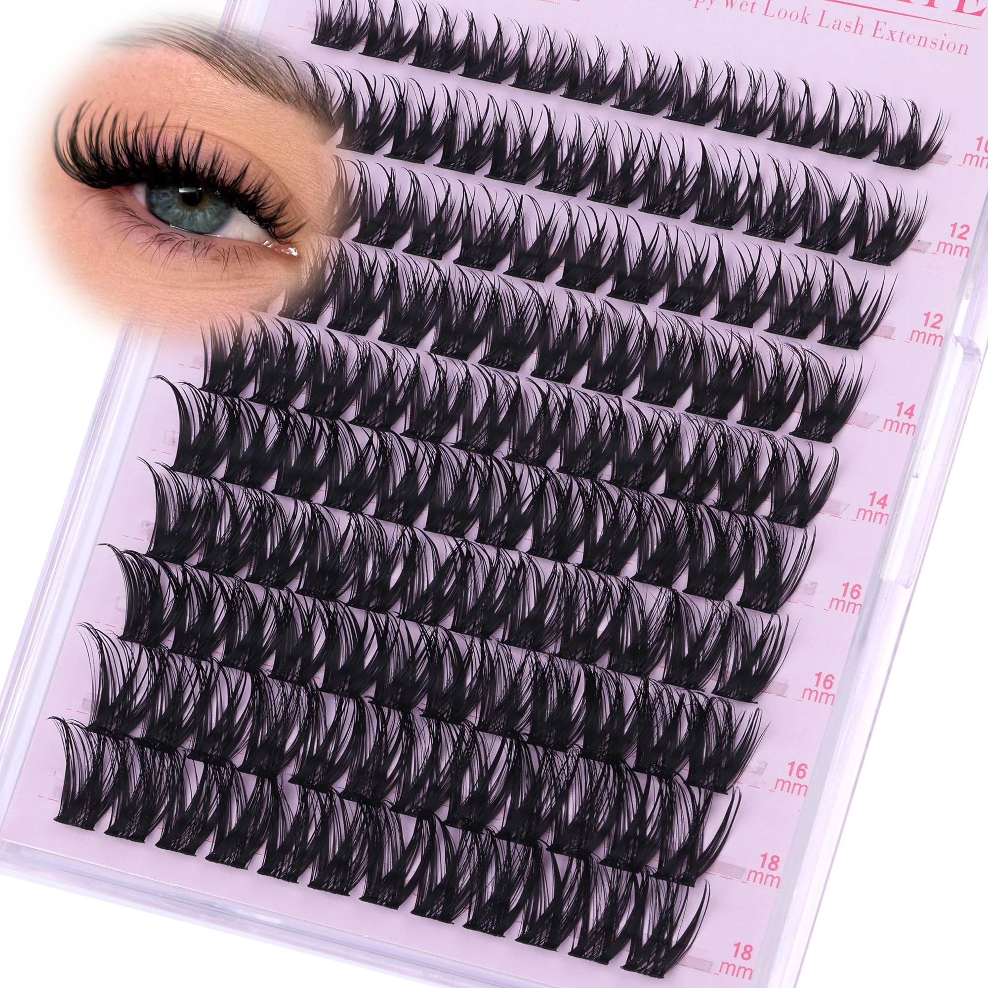 Natural Lash Clusters Wispy Cluster Eyelash Extensions 10-18mm Lash ...