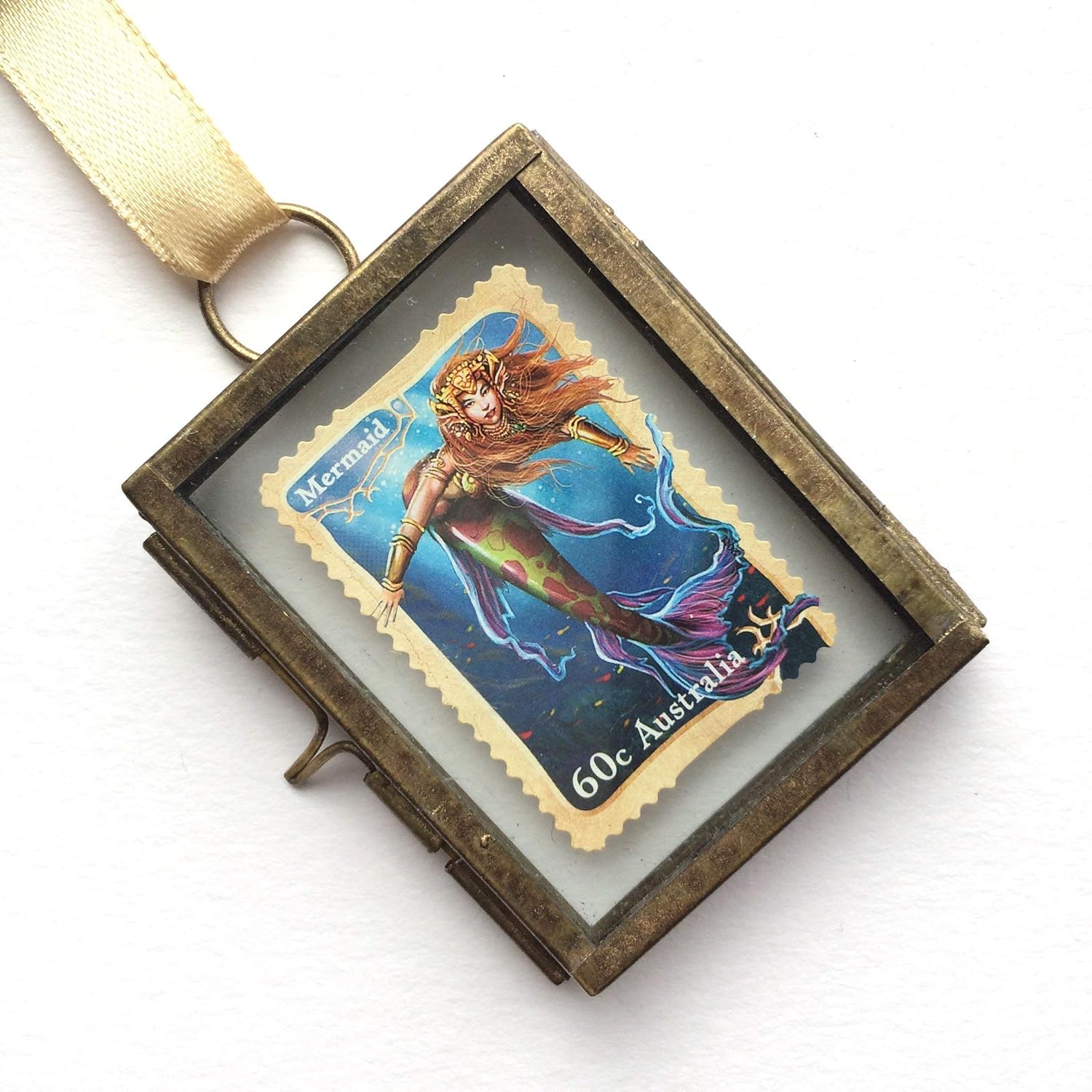 Mermaid Framed Postage Stamp Gift: Amazon.co.uk: Handmade