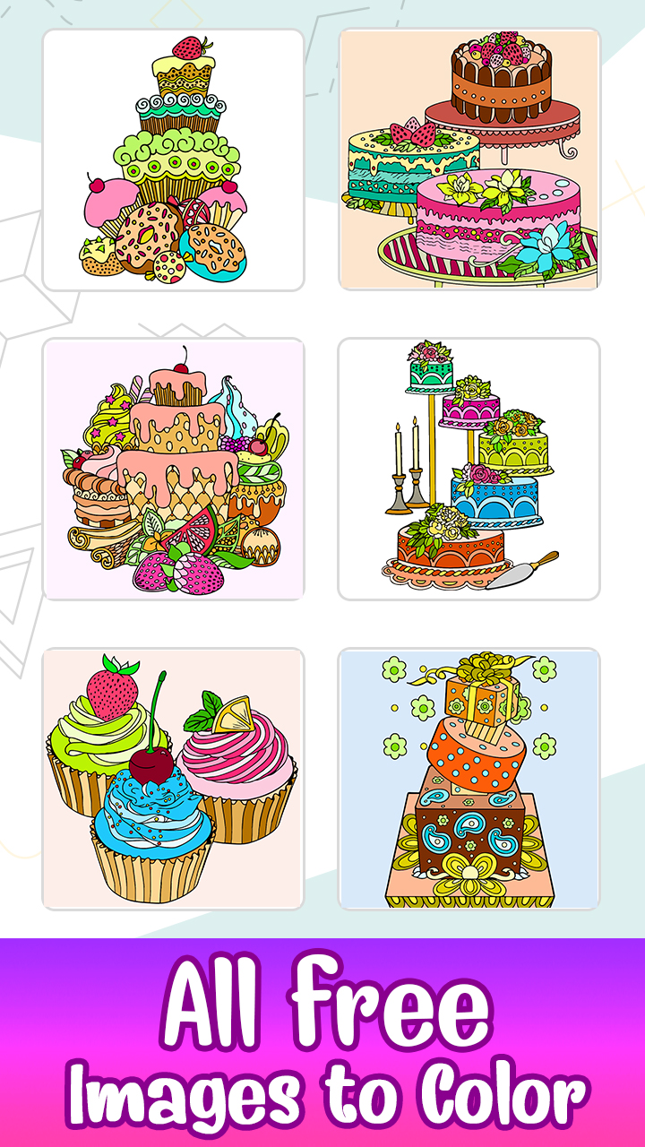 Cakes Color By Number - Desserts Coloring Book:Amazon.com:Appstore for ...