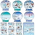 Amazon.com: WATINC 12Pcs Winter Snowflake Animal Scene Sticker Art ...