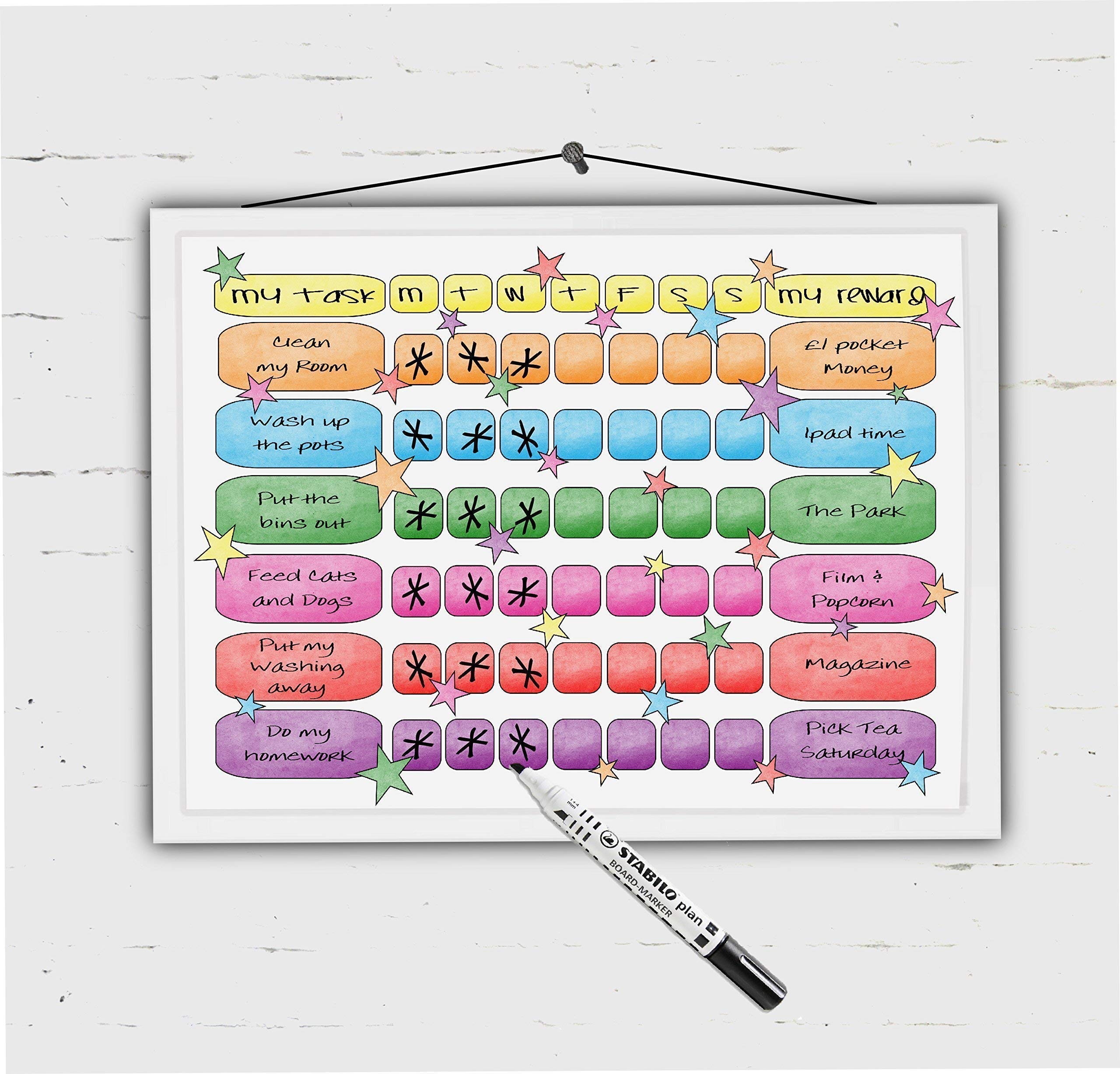 Kids Reward Chart Childrens Routine Chart Boys Chore Chart Girls ...