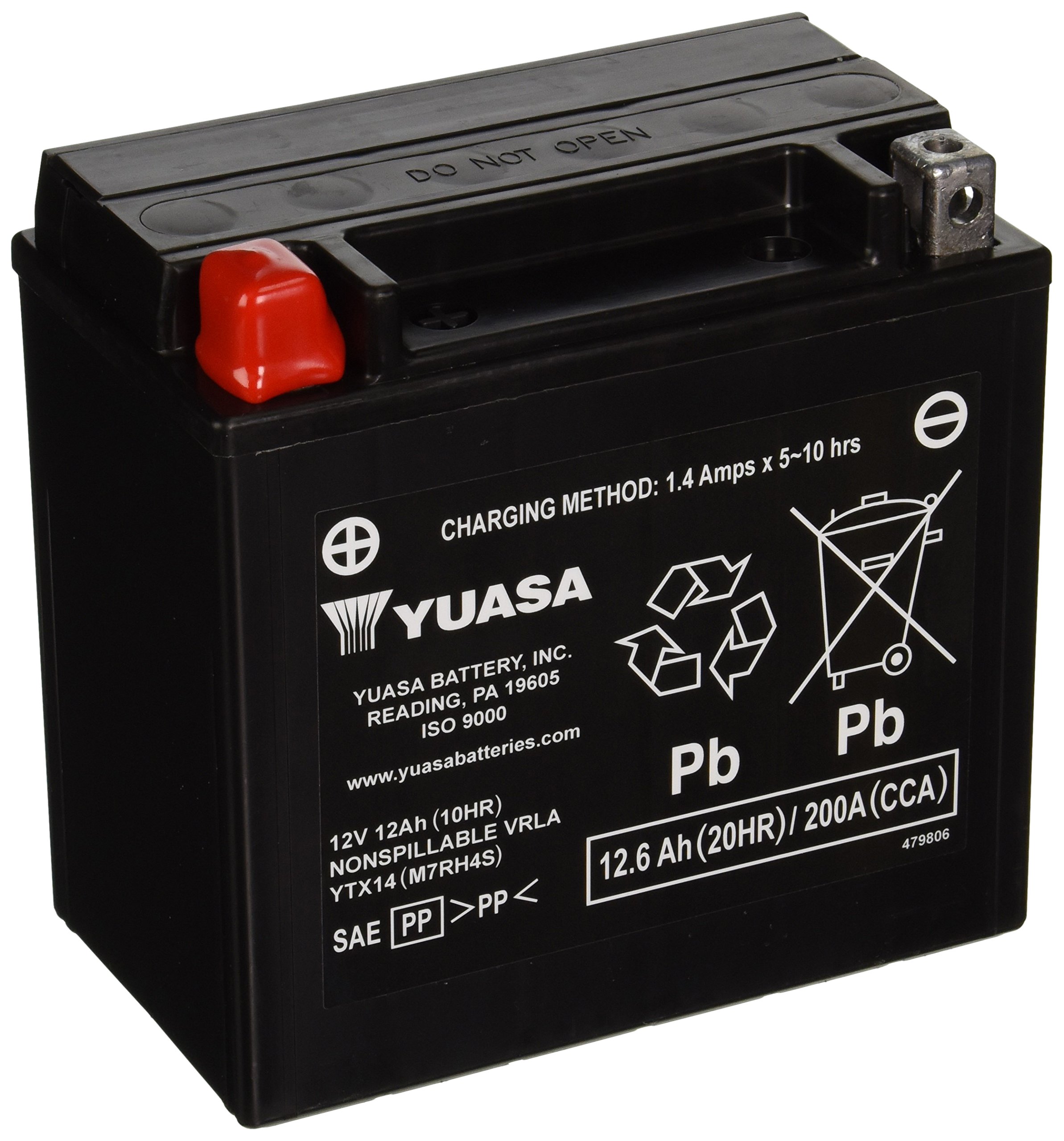 Yuasa YUAM7RH4S YTX14 Factory Activated AGM Battery for sale | North ...