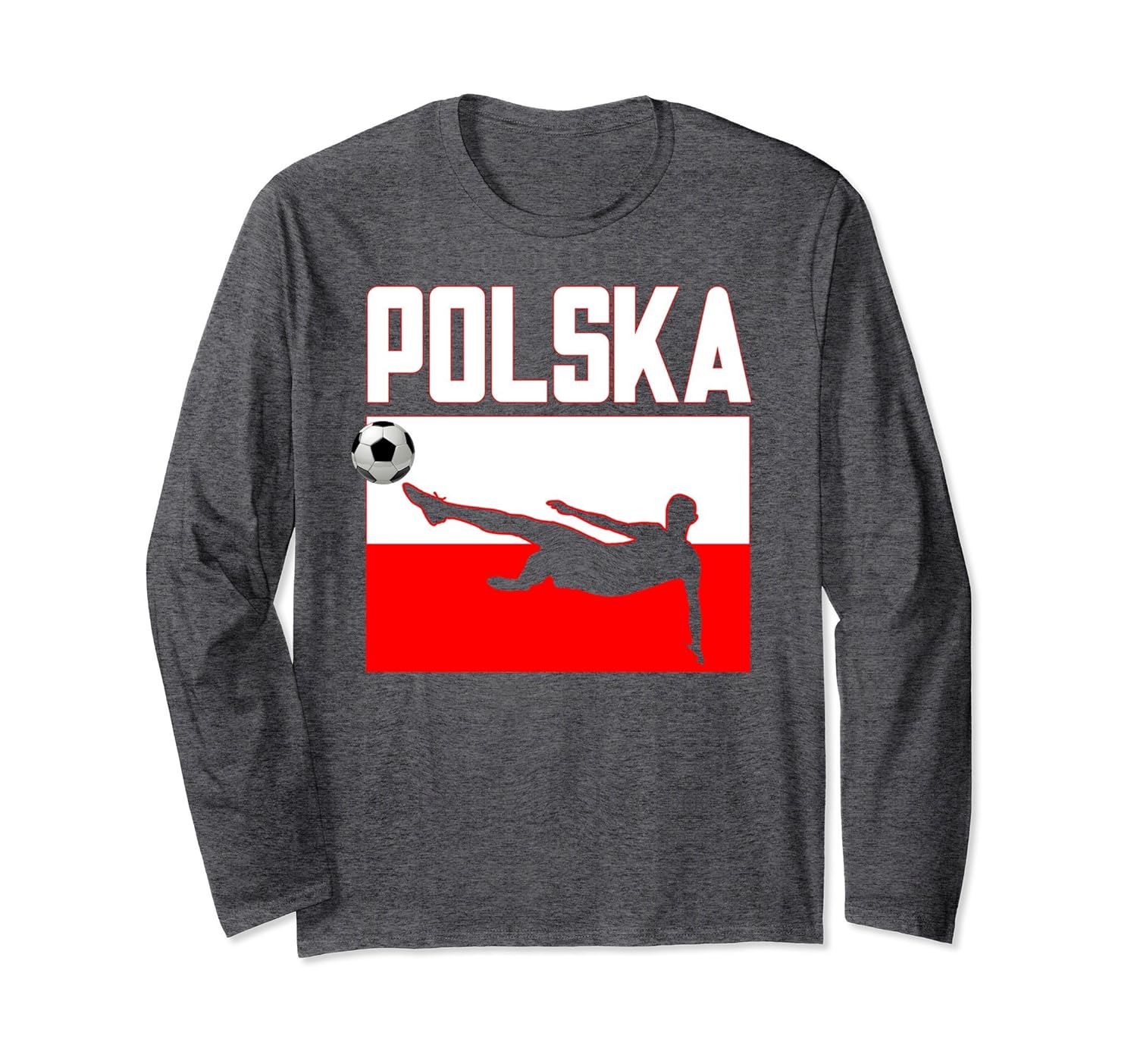 Polska Long Sleeve T-Shirt – Polish Soccer Fan Tee Shirt-4LVS – 4loveshirt