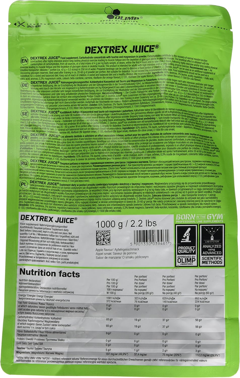 Olimp Labs Dextrex Juice Powder, Apple Flavour, 1 kg – BigaMart