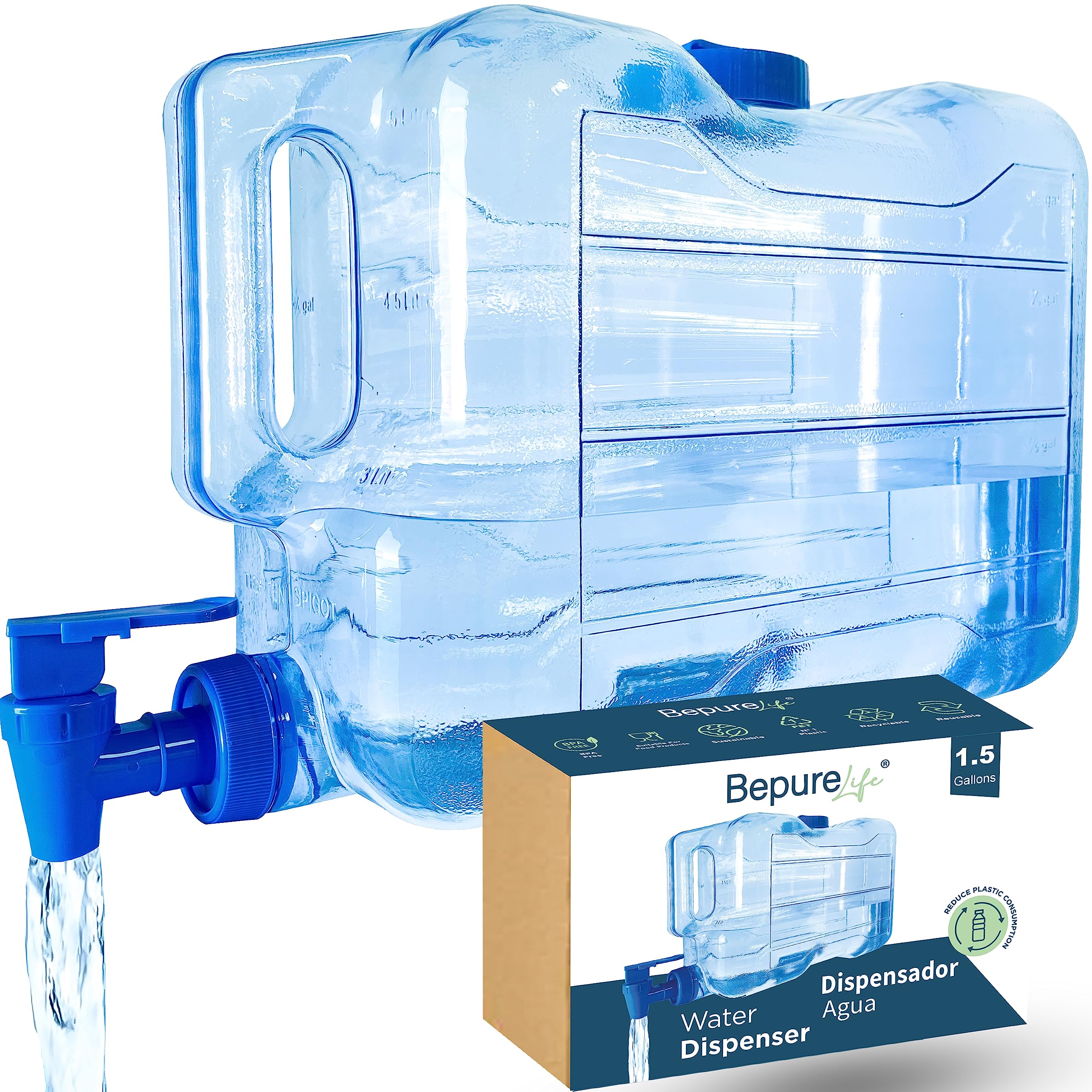 Water drink dispenser for fridge. 1.5 Gal. Pitcher Refrigerator ...