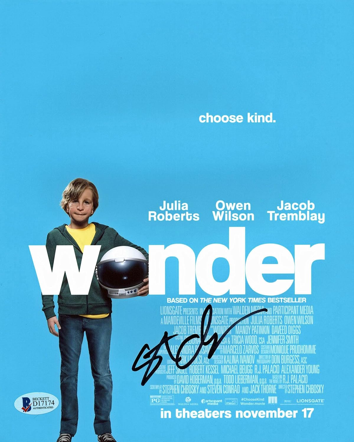 Stephen Chbosky Wonder Authentic Signed 8x10 Photo Autographed BAS # ...