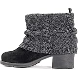 Amazon.com | Muk Luks Women's Patti Cable Cuff Boot | Ankle & Bootie