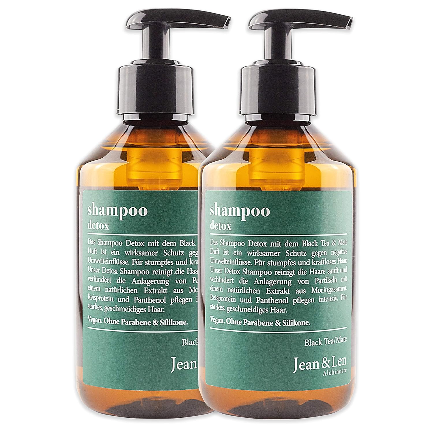 Jean & Len Shampoo Black Tea & Mate Detox, wirksamer Schutz gegen ...