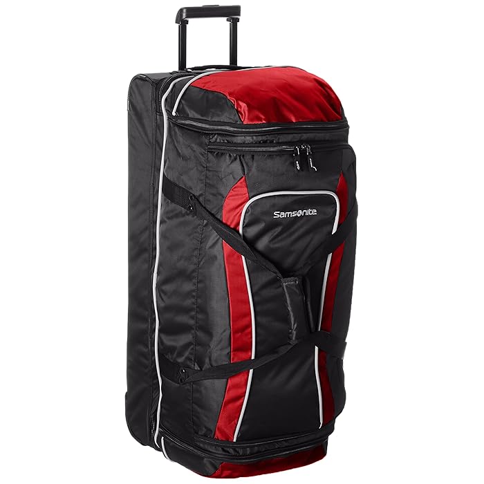 Samsonite Andante 2 Drop Bottom Wheeled Rolling Duffel Bag All Black 32 ...