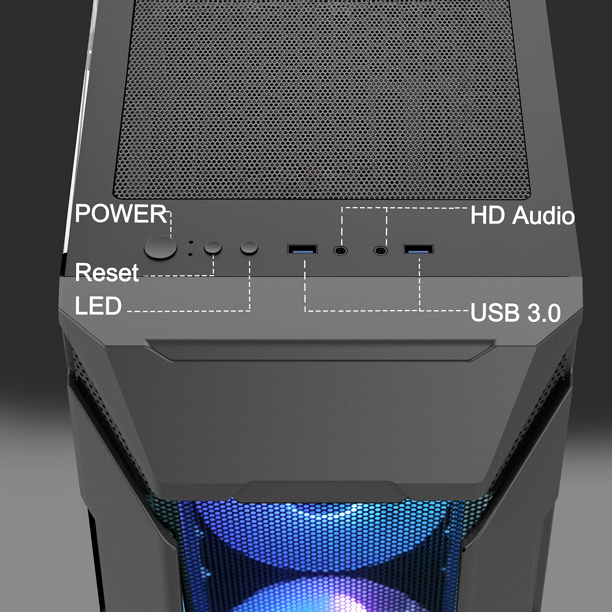 Mua MUSETEX Mesh MATX (Micro-ATX) Case 5 PCS ARGB Fans Pre-Installed 2 ...