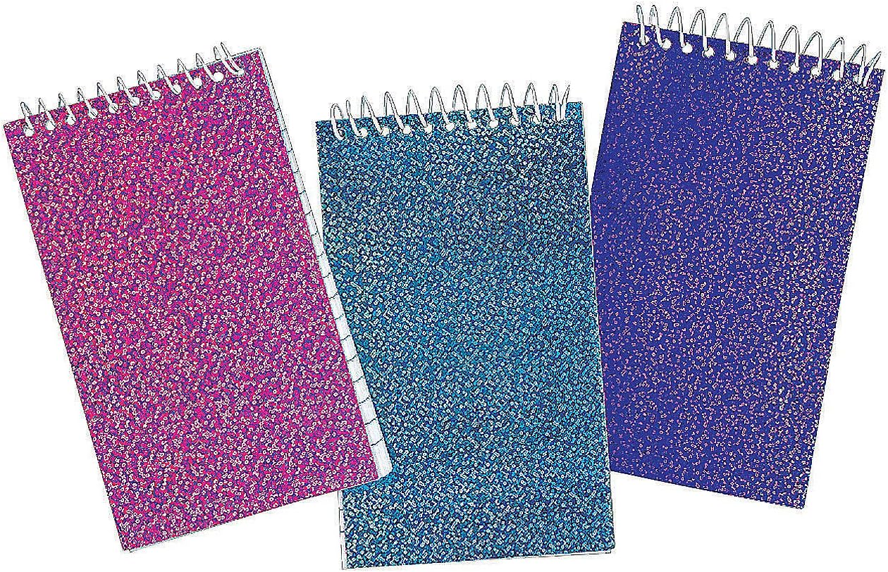 Amazon.com: Glitter Spiral Notepads (bulk pack of 2 Dozen - 24) Great ...