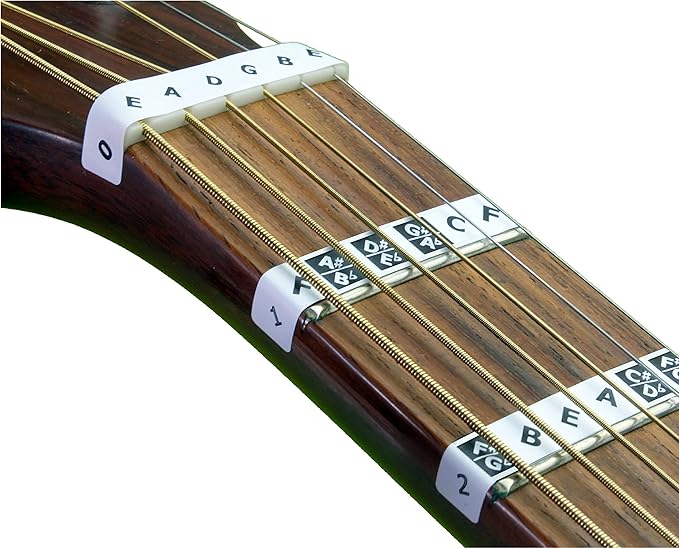 FRETNOTE Stickers for Guitar - 6-String RH Fretboard Notes (25 Labels ...