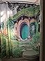 Amazon.com: Fuortia Hobbit Shower Curtain Fantasy Rural Green Hobbit ...