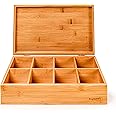 Amazon.com: BergHOFF 12" Natural Bamboo 8 Compartment Organizer Box for ...
