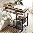 Amazon.com: Oransail Height Adjustable C Table with Charging Station ...