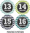 Amazon.com : Months in Motion 072 Monthly Baby Stickers - Baby Boy ...