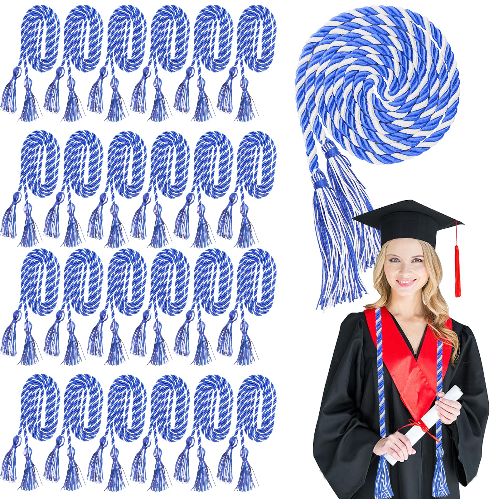 24 Pcs Graduation Honor Cord Rayon Braided Honor Cords,2025 Graduation ...