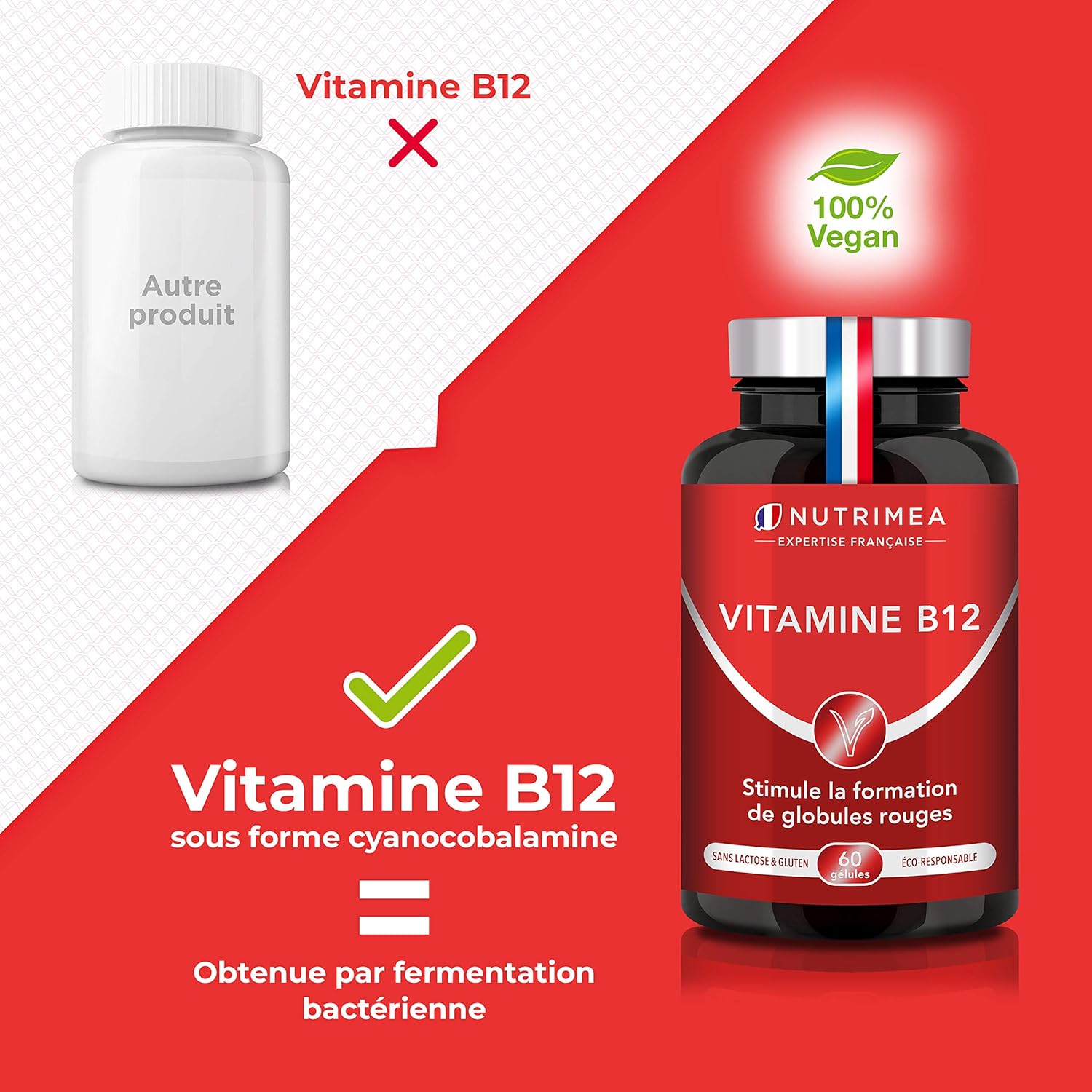 Vitamin B12 (1000mcg High Strength) – 100% Vegan Bacterial Fermentation ...