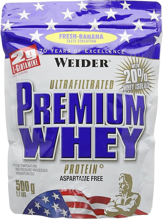 Weider Premium Whey Protein Powder, Fresh Banana, 33g of Protein Per ...