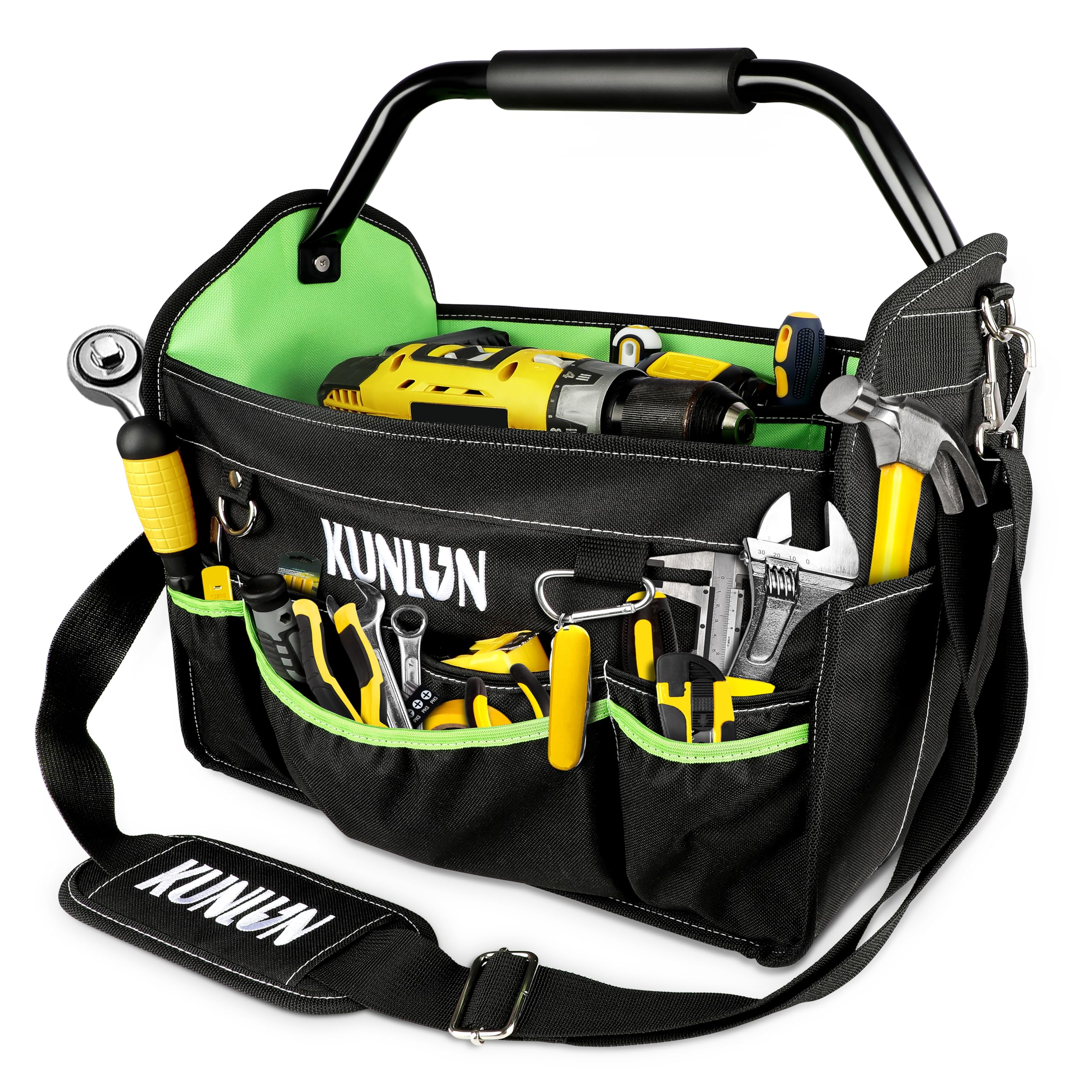 KUNLUN 15-Inch Open Top Tool Bag, Electrician Tool Bag, Tool Tote Bag ...