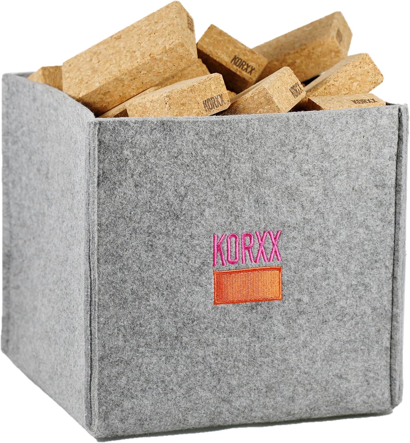 Korxx Korxx4260385790057 50 Pieces Cuboid S Cork Building Block in Felt ...
