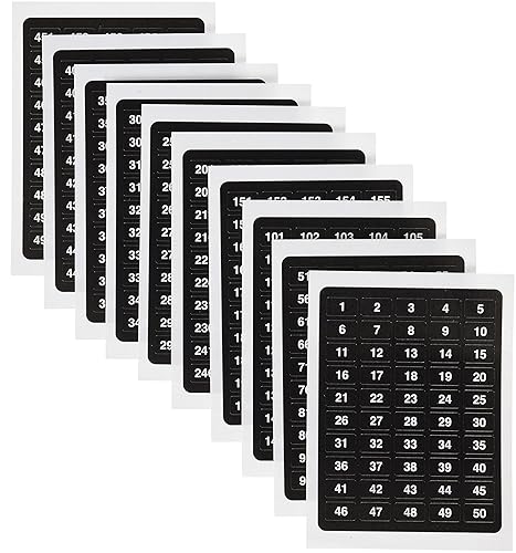 Numbered 1-200 Stickers {400 Labels Total} - Self Adhesive Sticky ...